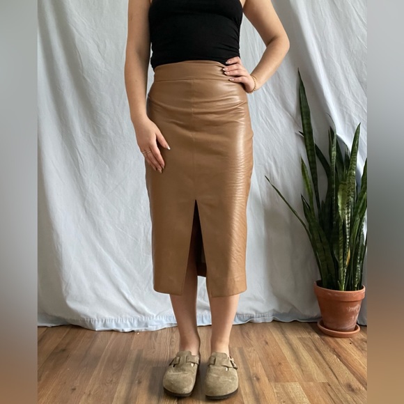 Babaton | Skirts | Babaton Pegu Skirt Vegan Leather Pencil Skirt Flawed | Poshmark